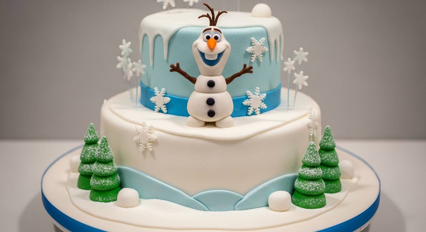 DIY Olaf Frozen Cake (Step-by-Step Tutorial)